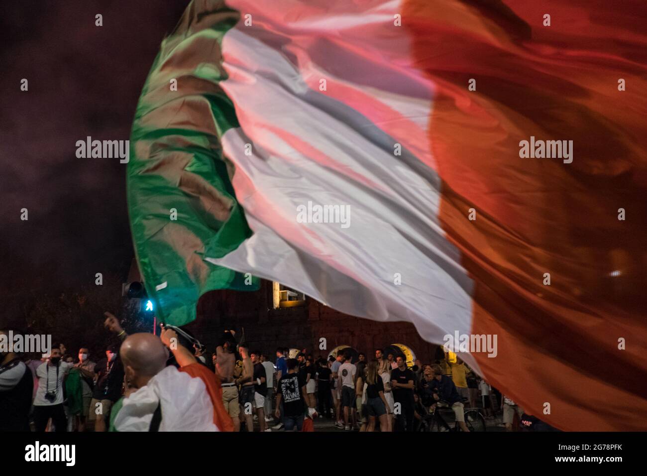 Italians Celebrate UEFA Euro 2020 Football Cup Victory in Rome ...