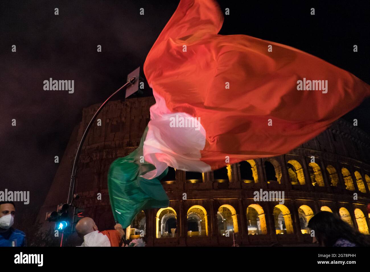 Italians Celebrate UEFA Euro 2020 Football Cup Victory in Rome ...