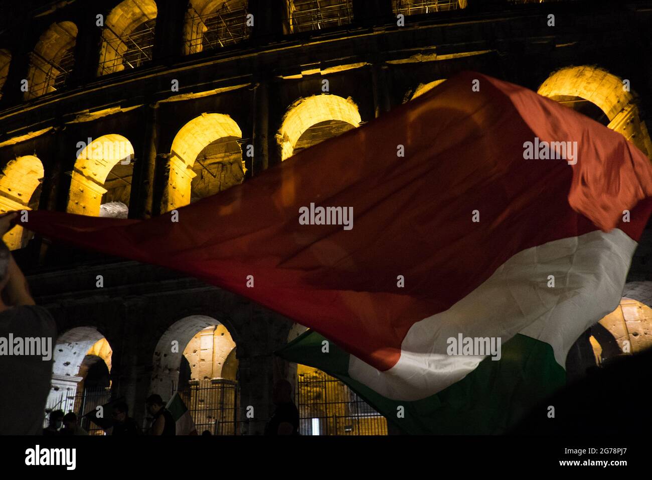 Italians Celebrate UEFA Euro 2020 Football Cup Victory in Rome ...