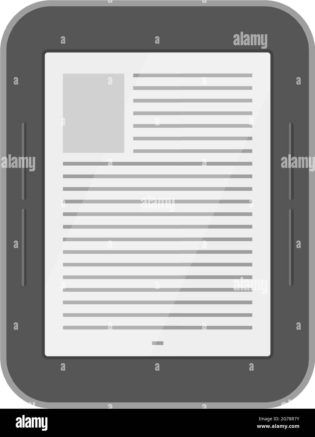 Ebook reader digital tablet vector mobile electronic library icon Stock ...