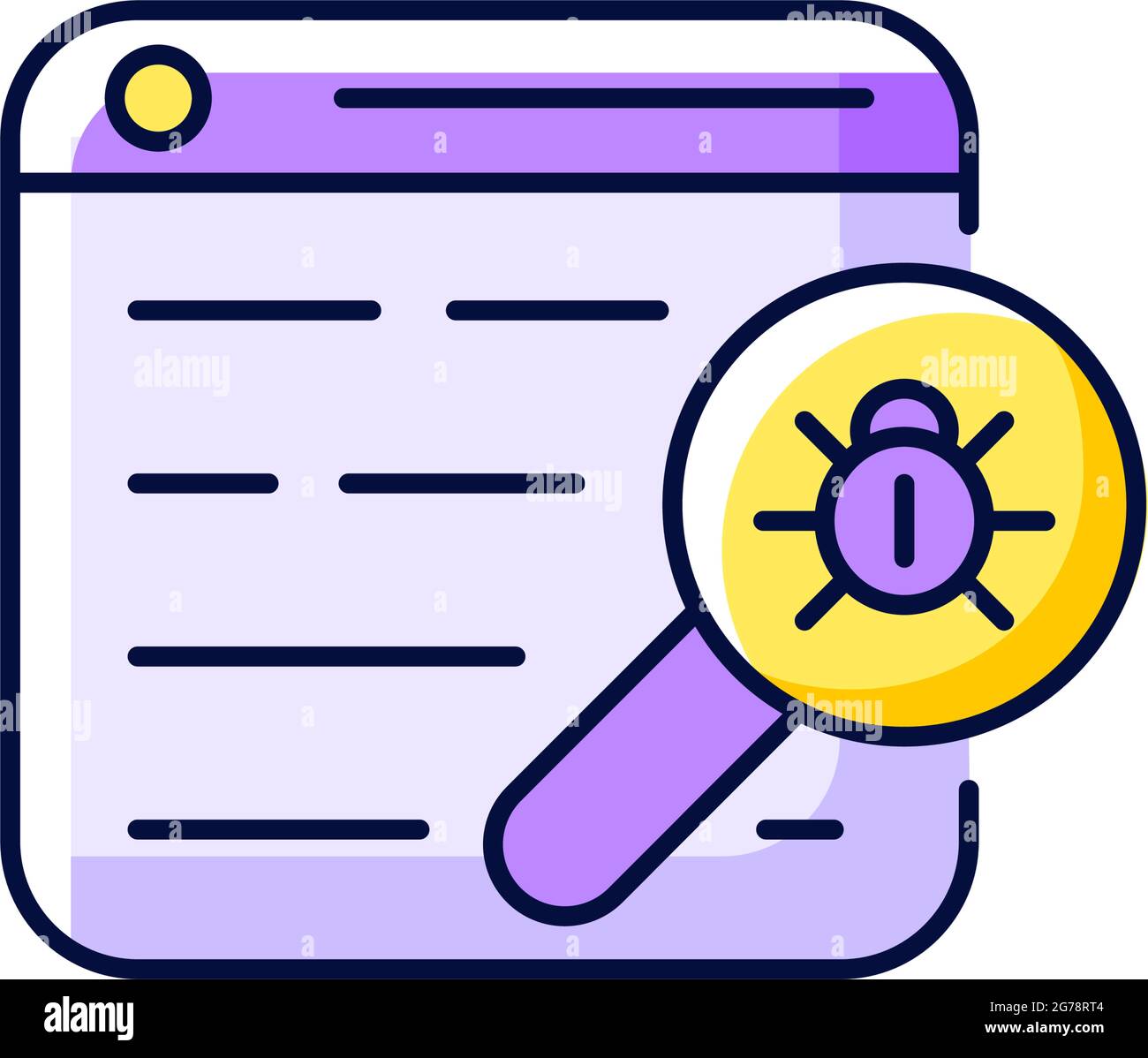 Web bug purple RGB color icon Stock Vector Image & Art - Alamy