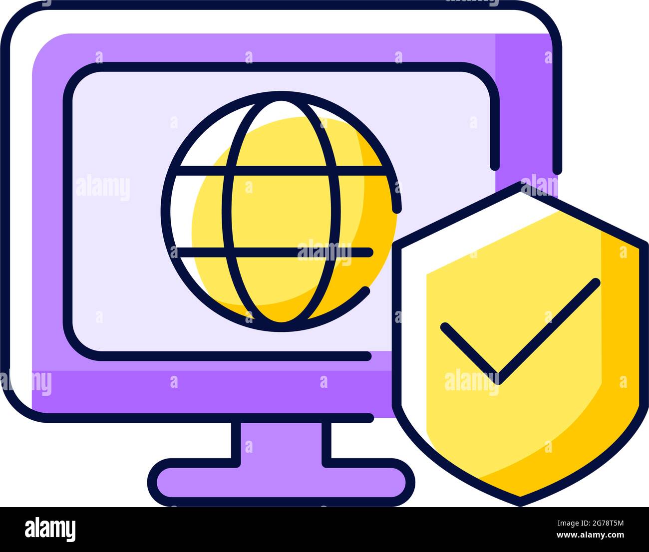 Network security purple RGB color icon Stock Vector Image & Art - Alamy