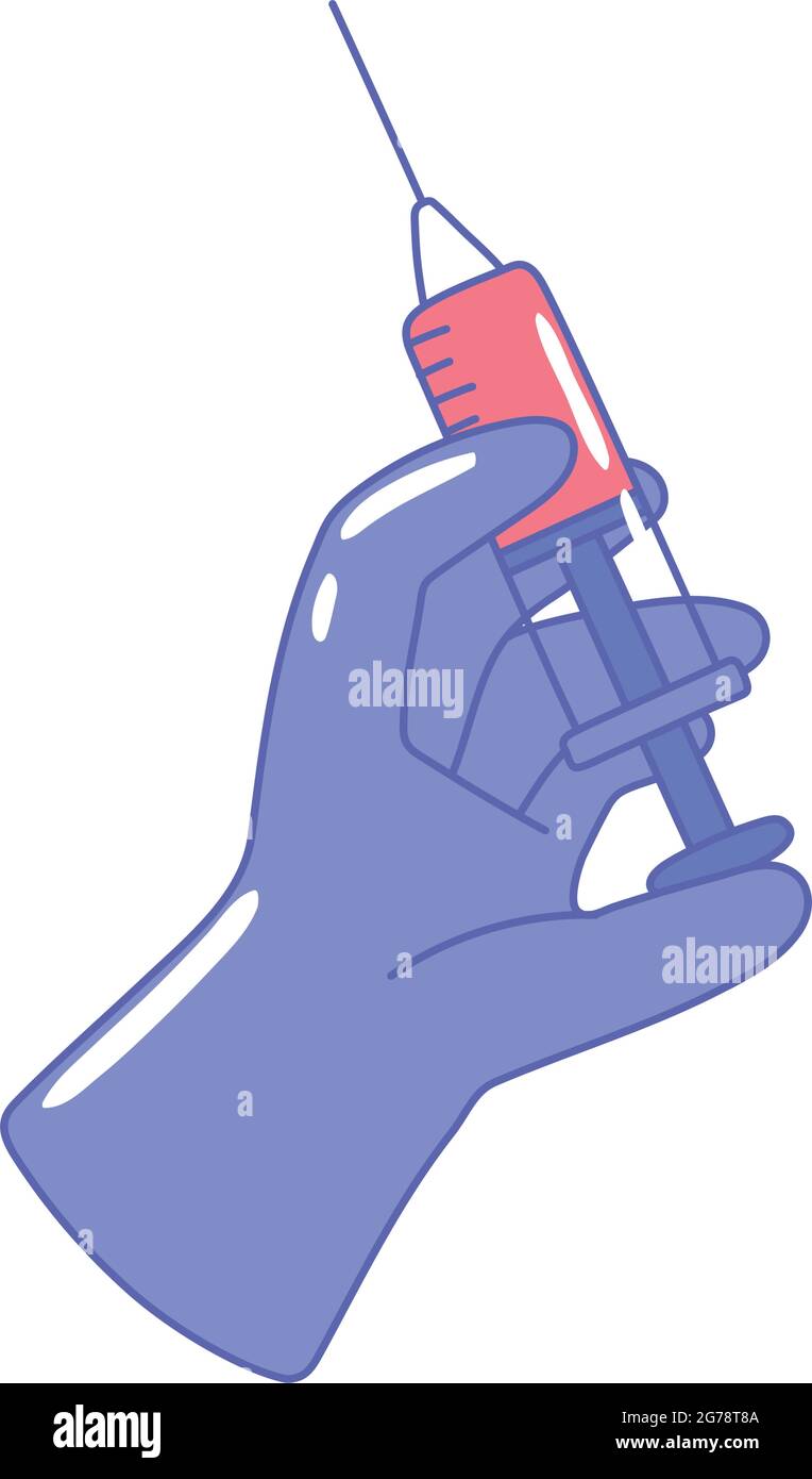 hand with syringe Stock Vector Image & Art - Alamy