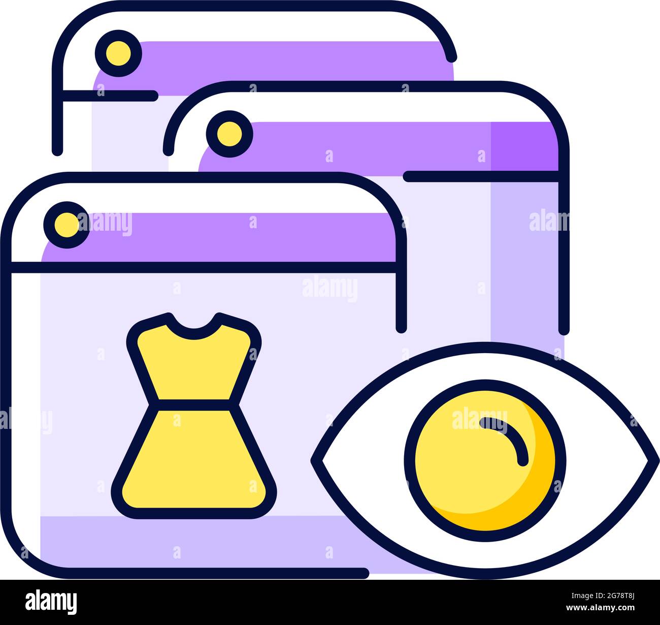 Online behavioral tracking purple RGB color icon Stock Vector Image ...