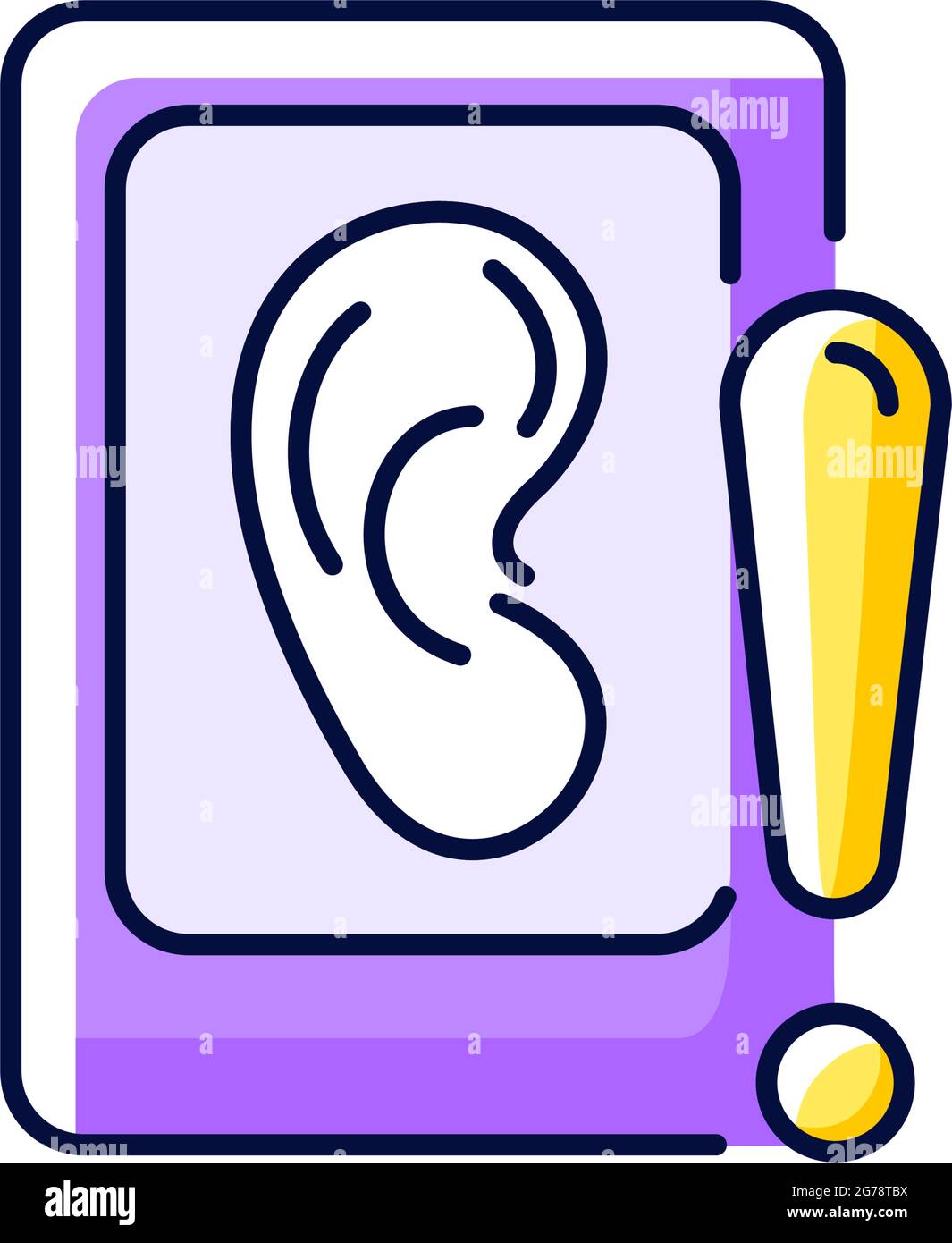 Eavesdropping on mobile devices purple RGB color icon Stock Vector ...