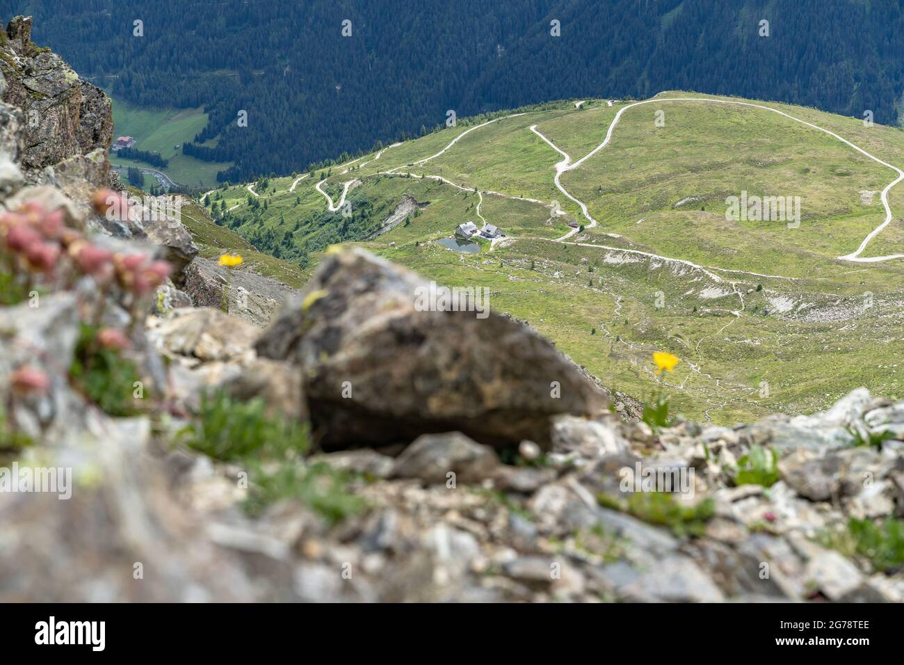 View down into the paznaun valley hi-res stock photography and images ...