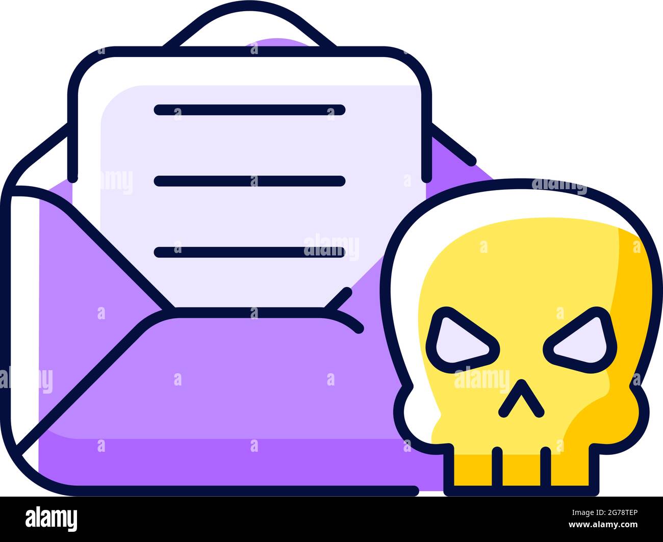 Email phishing purple RGB color icon Stock Vector Image & Art - Alamy