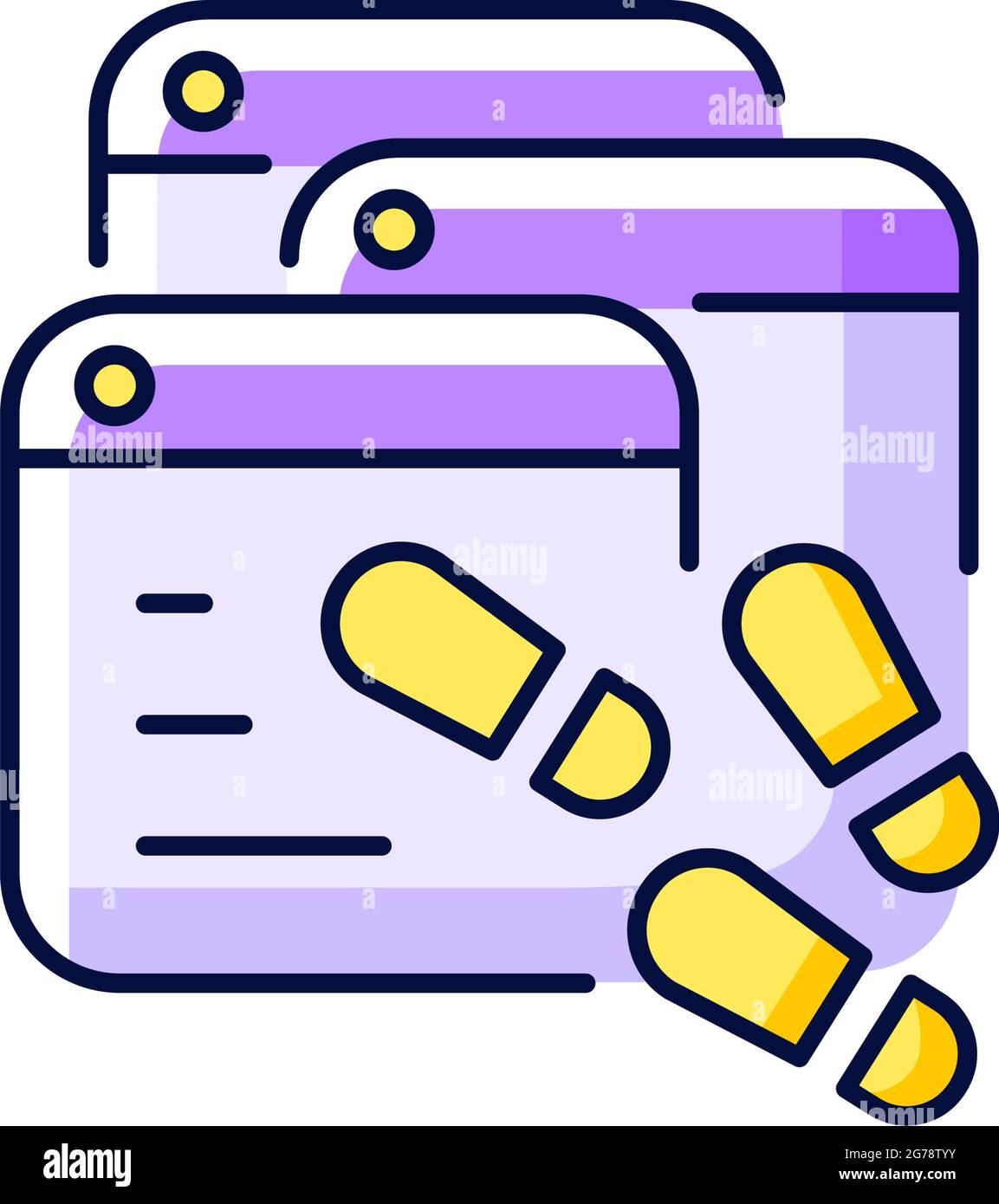 Digital trail icon Cut Out Stock Images & Pictures - Alamy