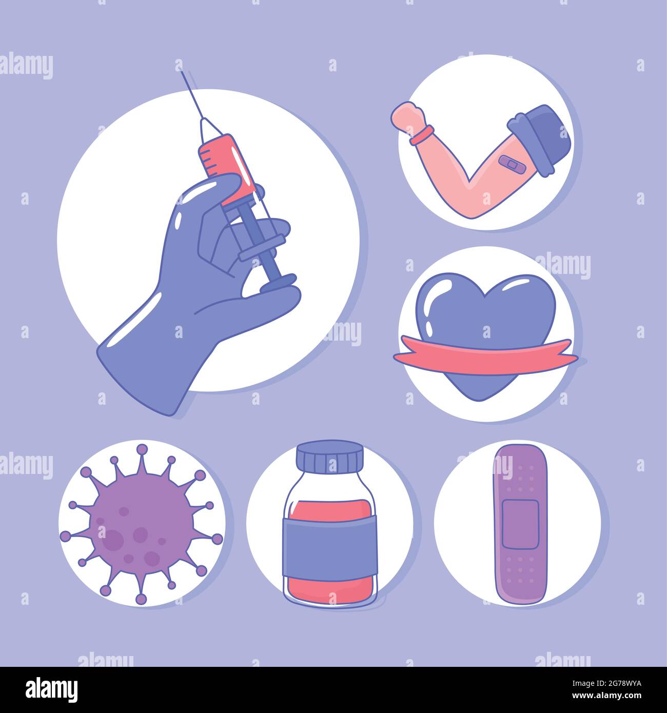 vaccination covid 19 set Stock Vector Image & Art - Alamy