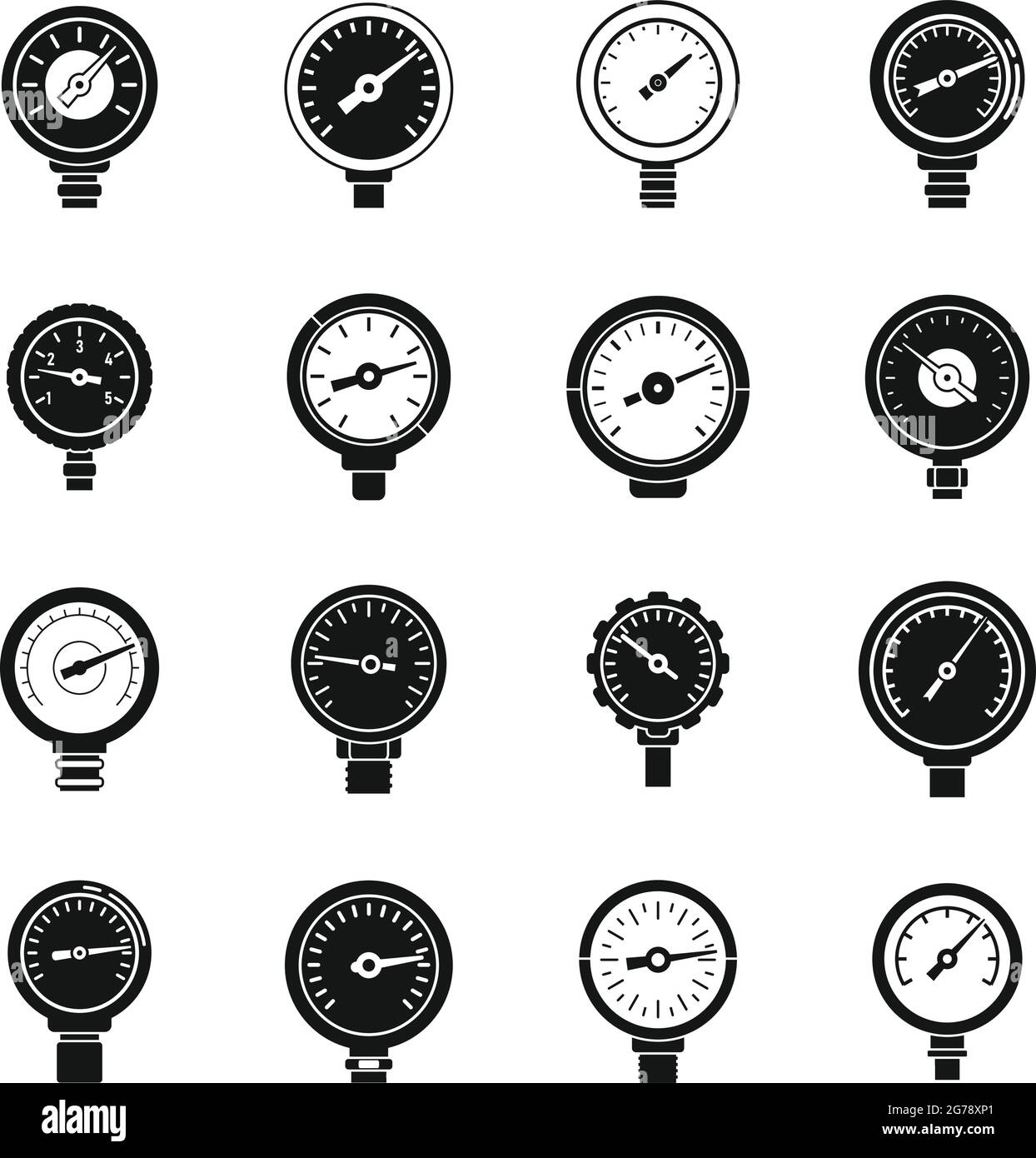 Digital pressure gauge Cut Out Stock Images & Pictures - Alamy