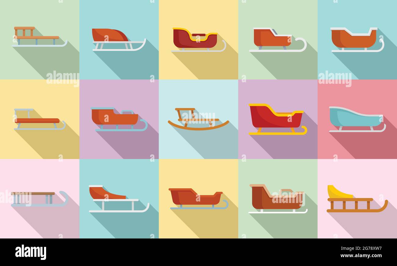 Santa sledge set sleigh Stock Vector Images - Alamy