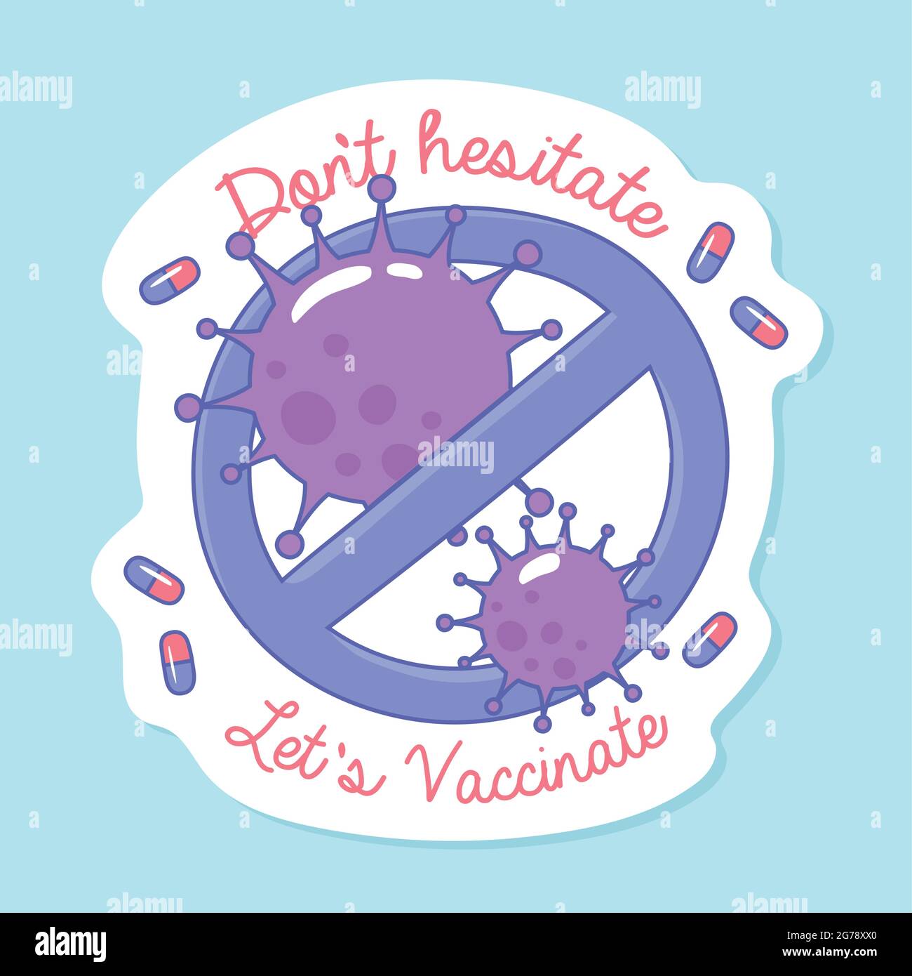 dont hesitate, lets vaccinate Stock Vector Image & Art - Alamy