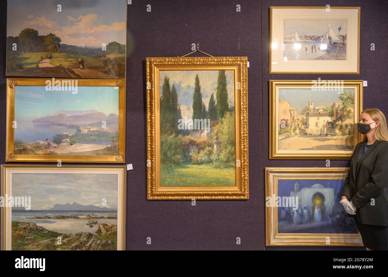 Bonhams, London, UK. 12 July 2021. Bonhams British & European Art sale ...