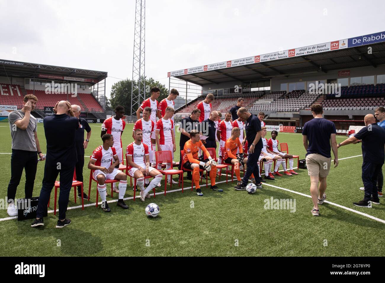EMMEN, 12-07-2021 , Stadium De Oude Meerdijk , Photocall FC Emmen season 2021/2022 Dutch ...