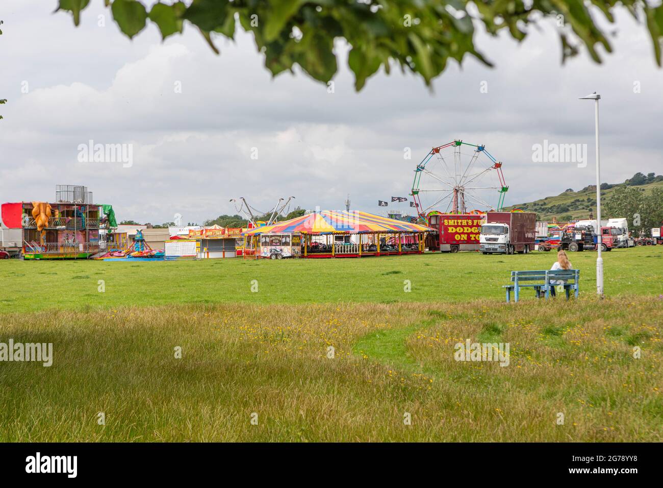Smith’s travelling Fun Fair on Hythe Green Stock Photo - Alamy