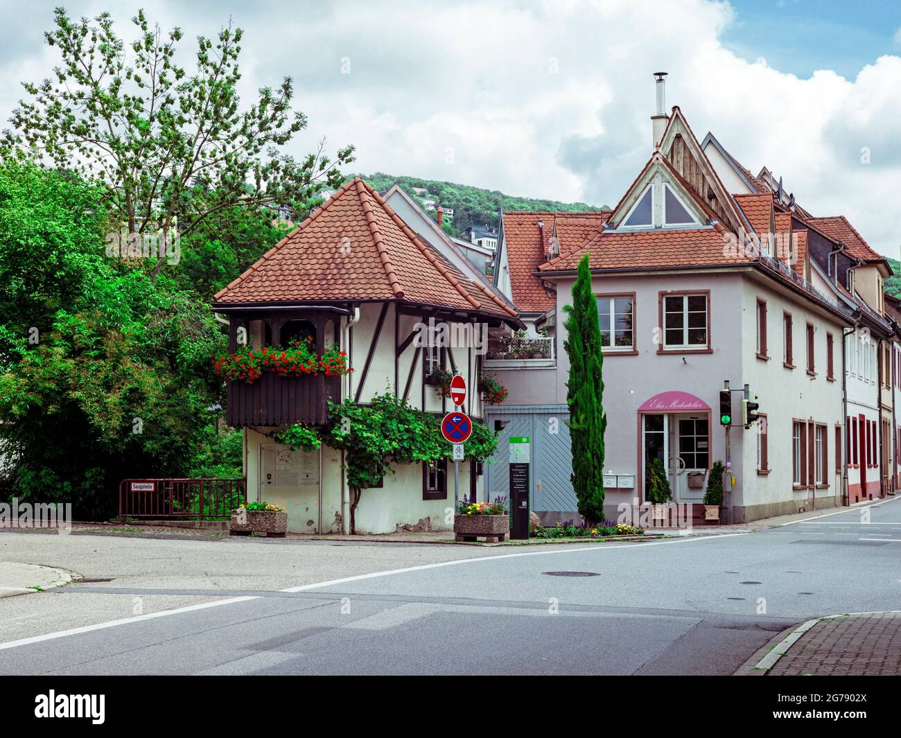 Historic houses in Schriesheim, Baden region / Southern Germany Stock ...