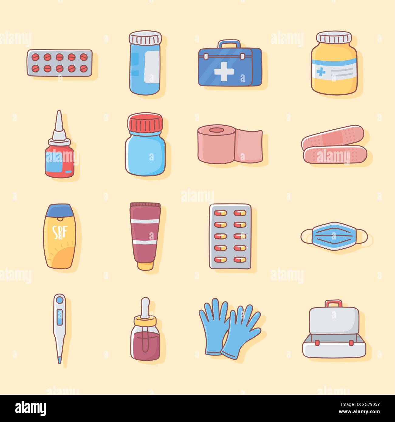 medical kit theme Stock Vector Image & Art - Alamy