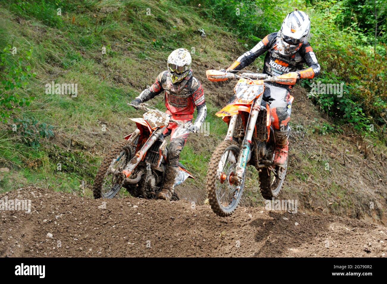 Schweighausen, Pfingstberg, July 11, 2021, Germany: Motocross races for ...