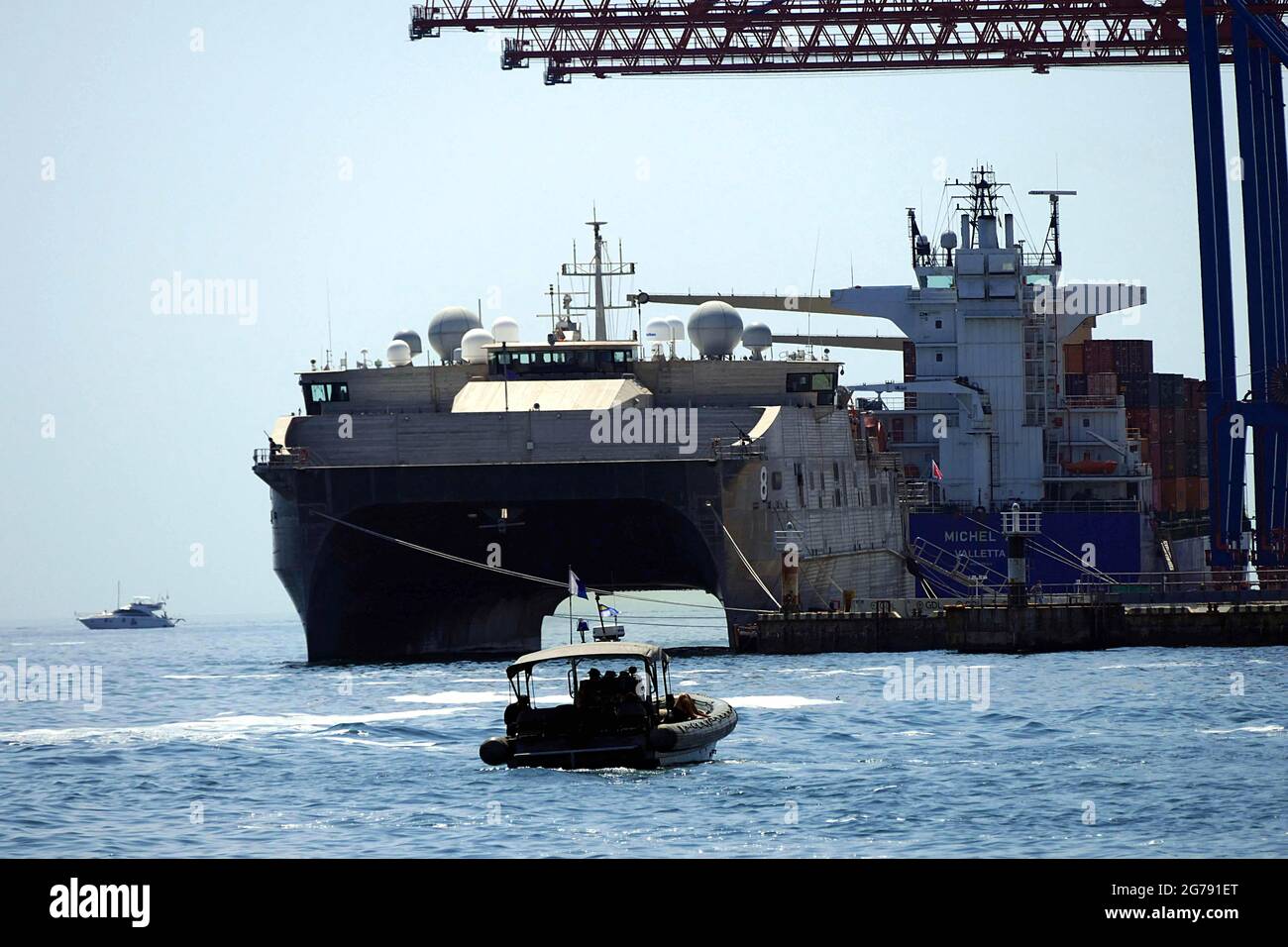 ODESA, UKRAINE - JULY 10, 2021 - USNS Yuma (T-EPF-8) expeditionary fast ...
