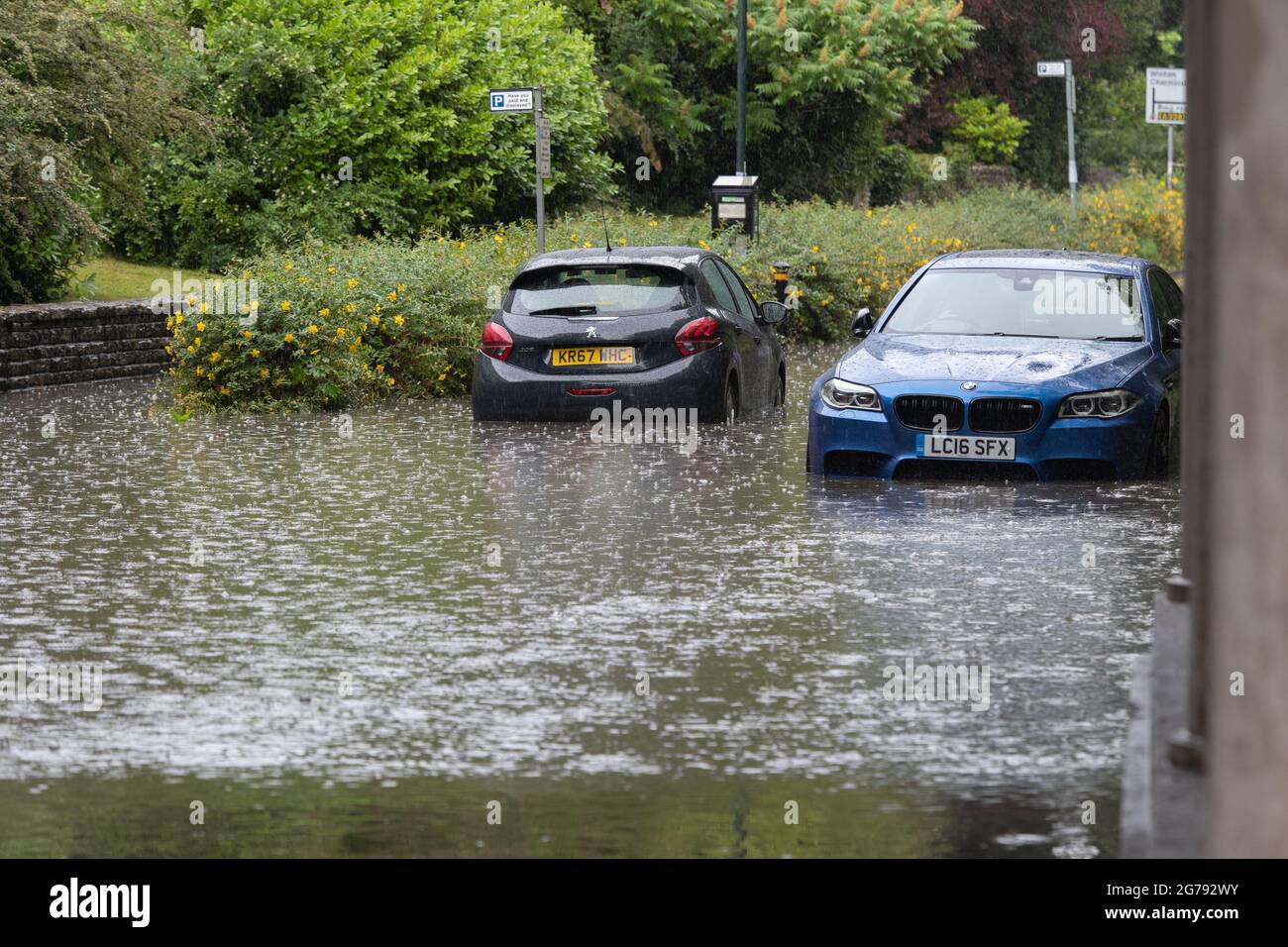 Bournemouth, UK. 12th July 2021. Cars abandoned in Braidley Road ...