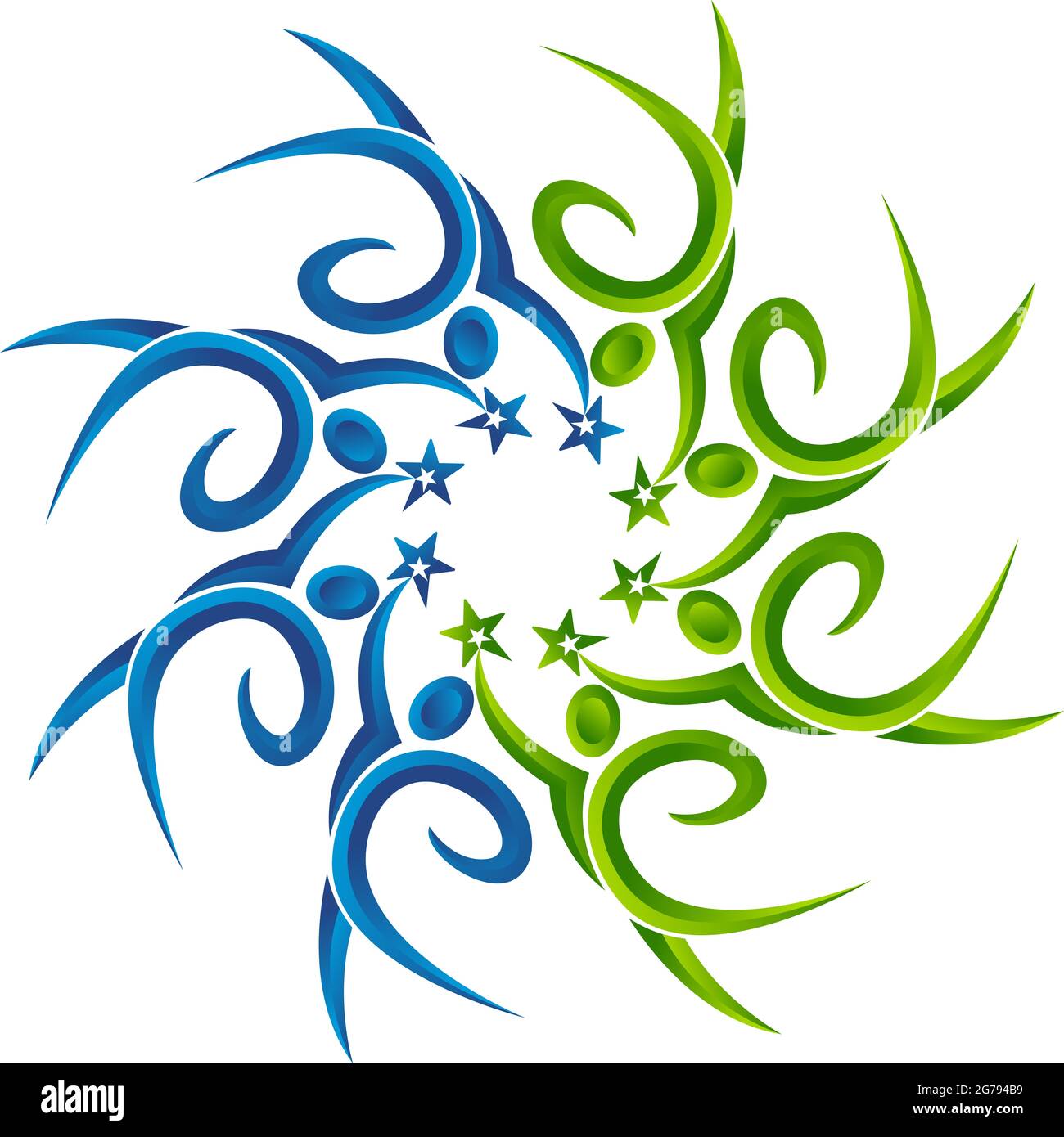 Illustration art of a team human logo with isolated background Stock ...