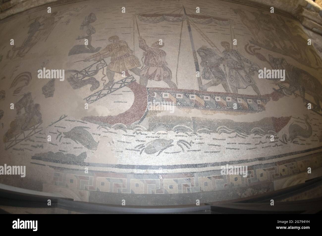 Ancient Roman mosaic of Villa del Casale, Sicily, Italy Stock Photo - Alamy