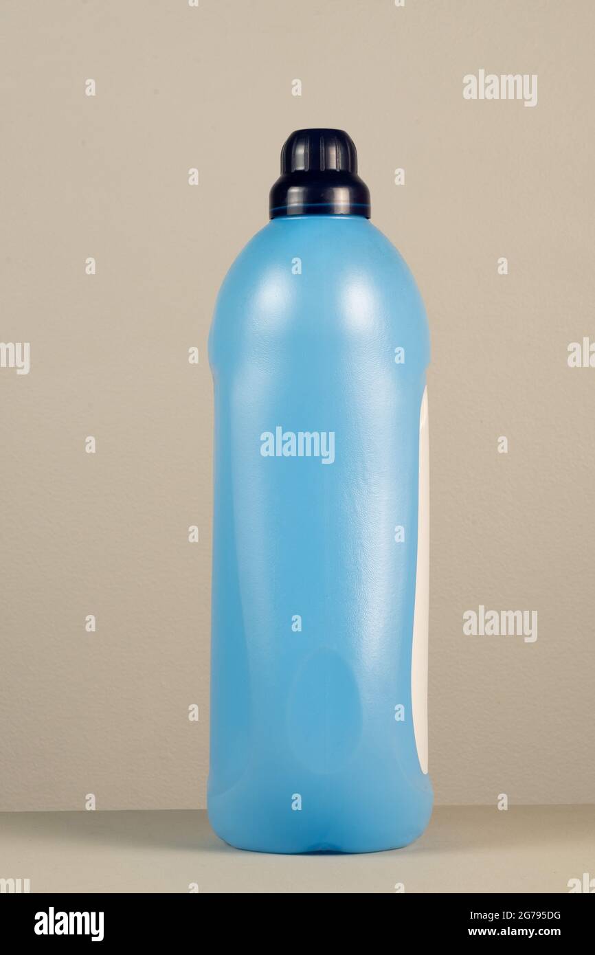cleaning product plastic packaging on neutral gray background Stock ...