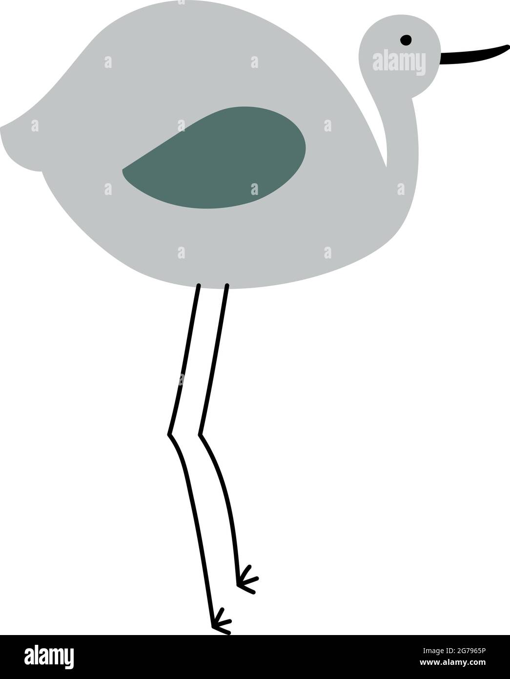 Cute vector doodle bird. illustration isolated on a white background ...