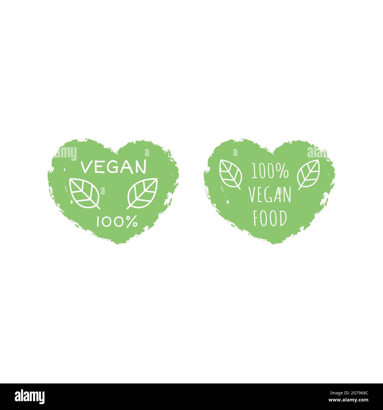 Vegan food and products vector label icon set. 100 % vegan circle ...