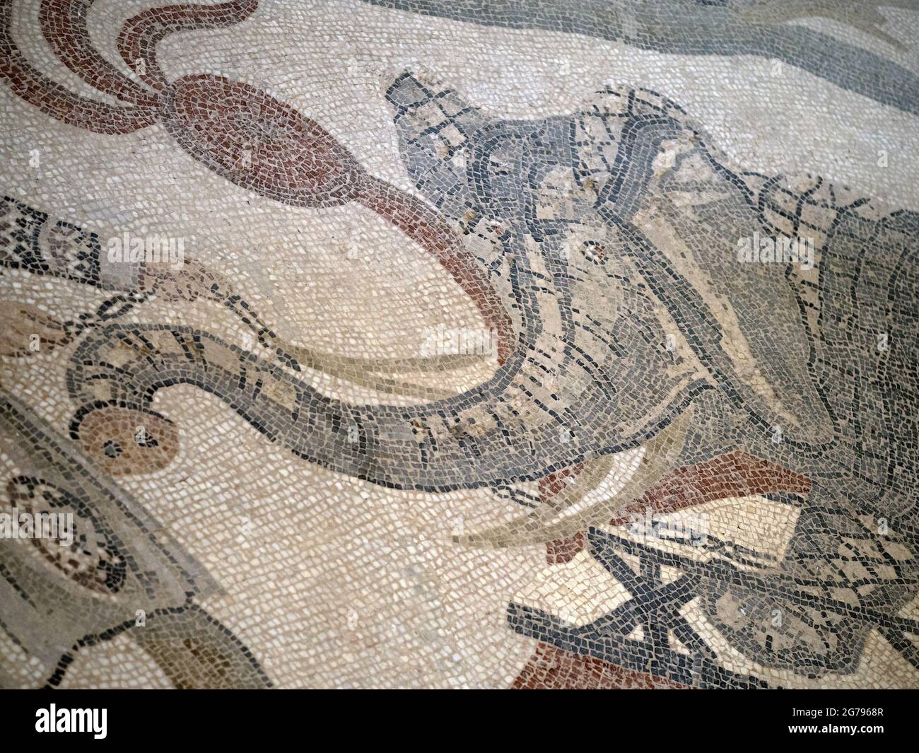 Baby Elephant Ancient Roman mosaic of Villa del Casale, Sicily, Italy ...