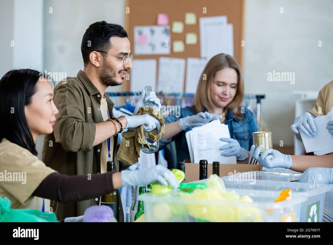 Woman sorting material hi-res stock photography and images - Alamy