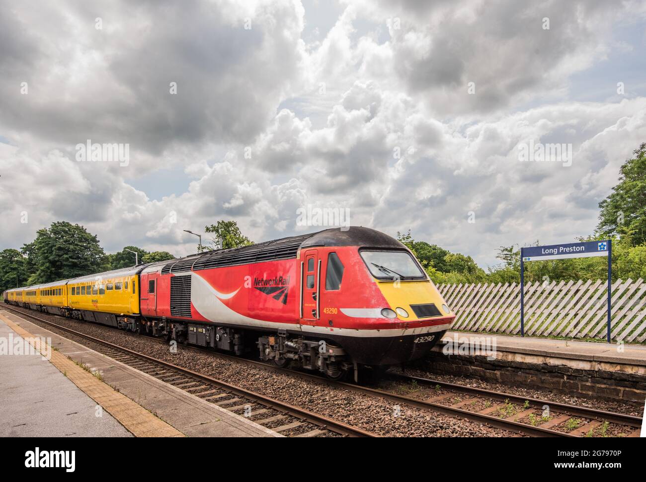 43290 Network Rail New Measurement Train power car at Long Preston 11th ...