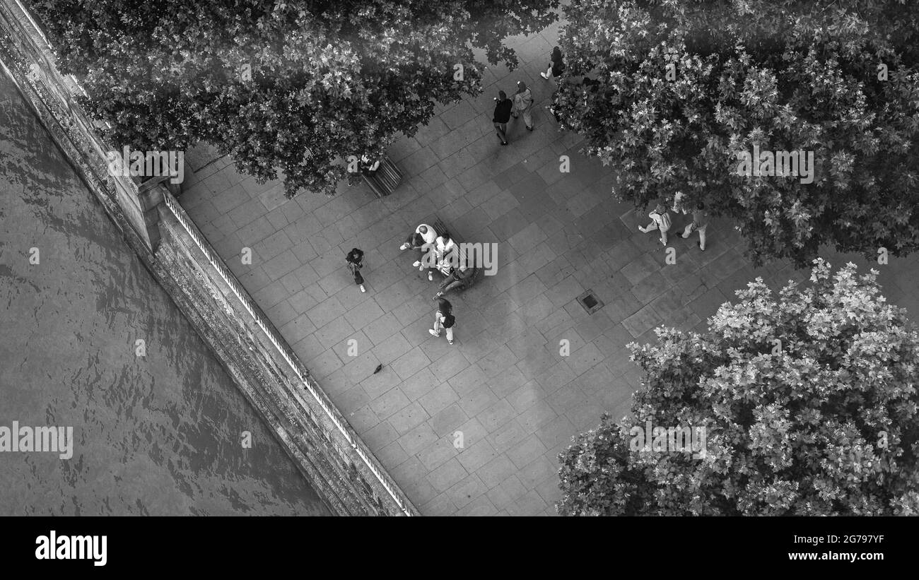 Aerial view from above high Black and White Stock Photos & Images - Alamy