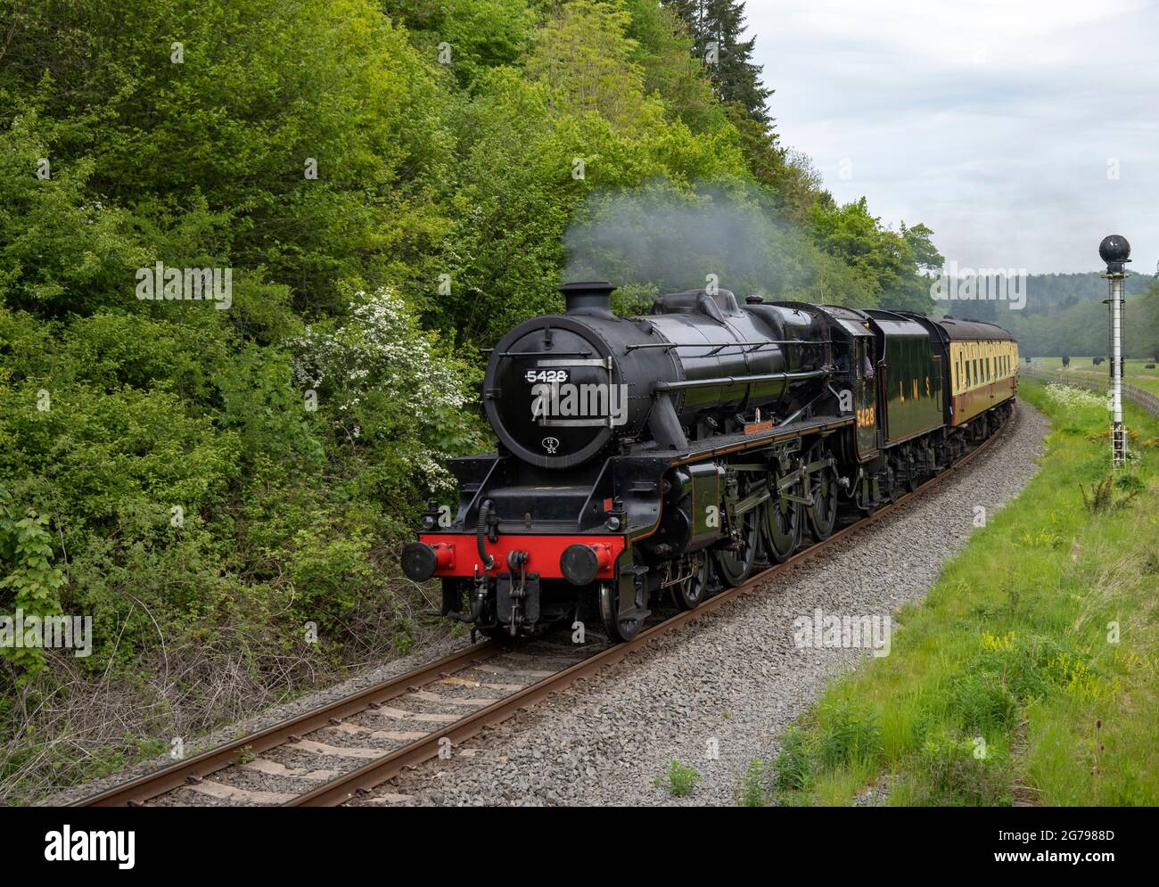 The steam engine Eric Treacy in Newtondale on the North Yorkshire Moors ...