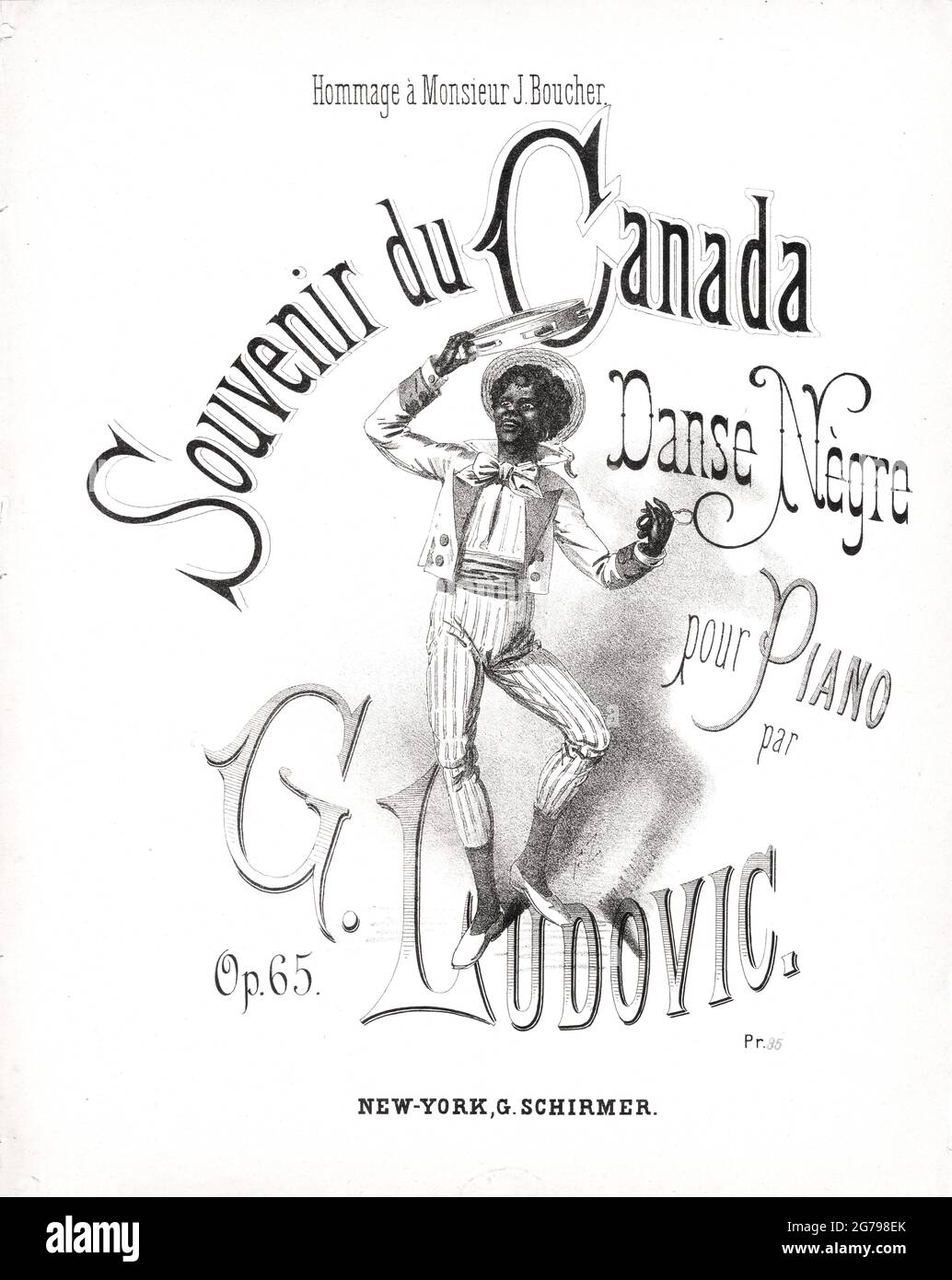 Souvenir du Canada, ca. 1870s sheet music Stock Photo - Alamy