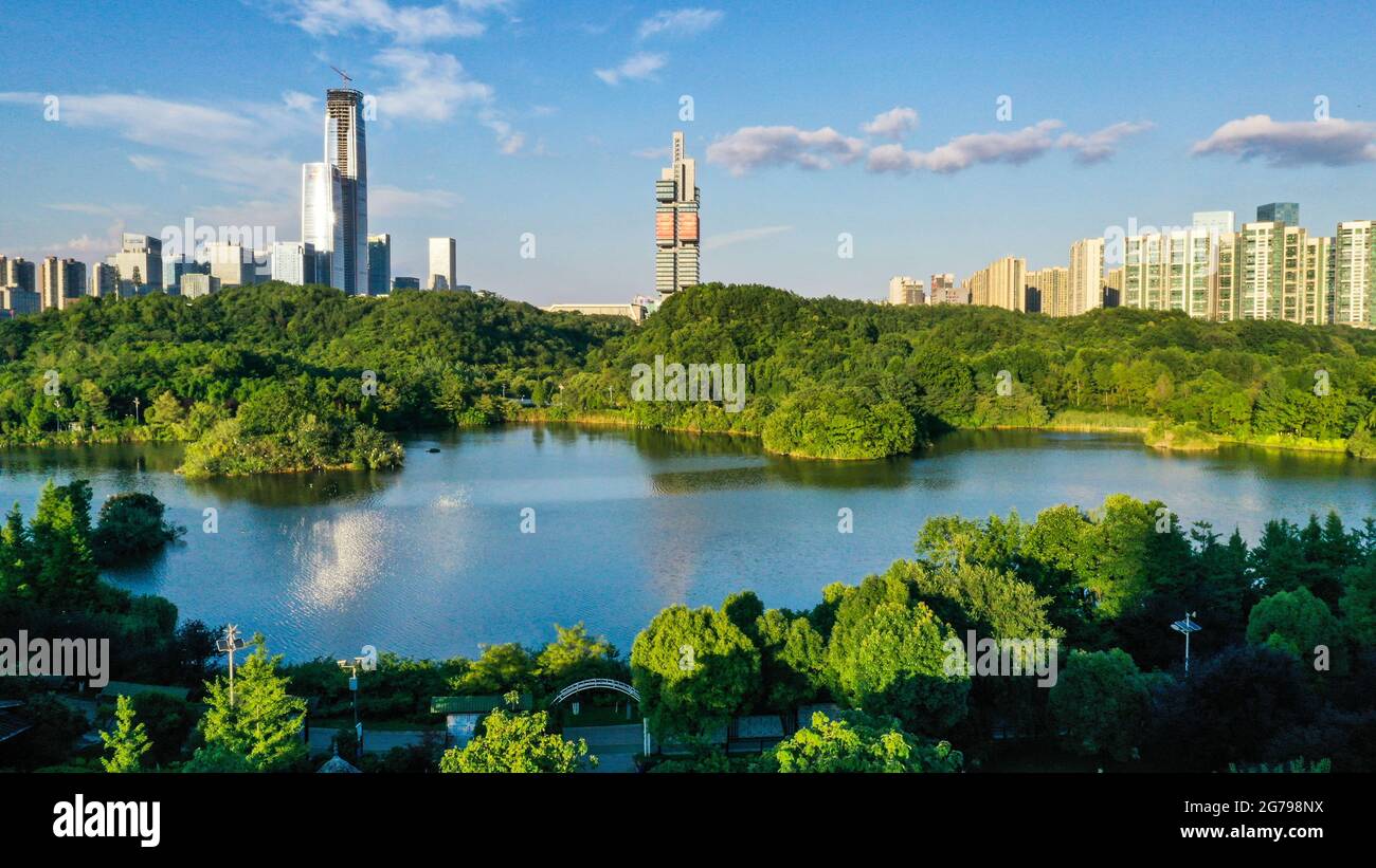 Guiyang. 7th July, 2021. Aerial photo taken on July 7, 2021 shows the ...