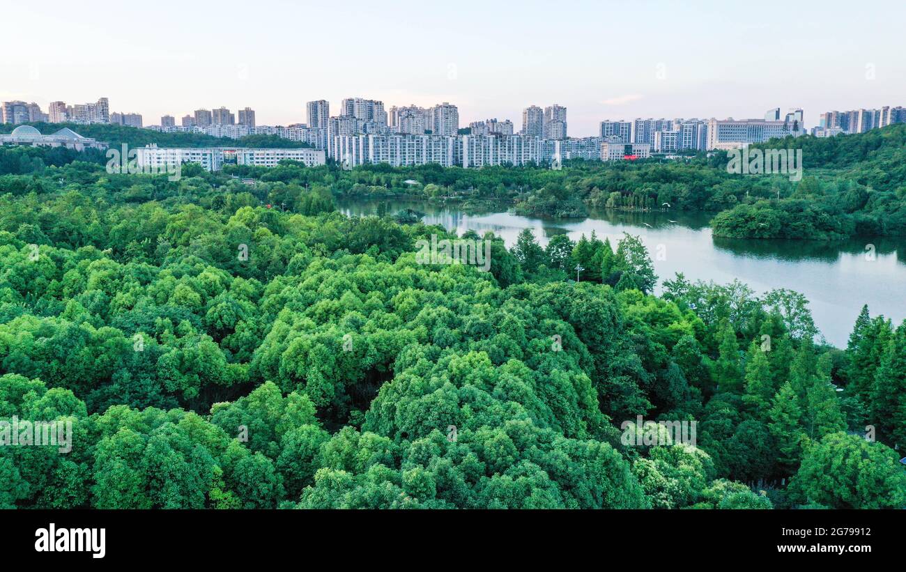 Guiyang. 7th July, 2021. Aerial photo taken on July 7, 2021 shows the ...