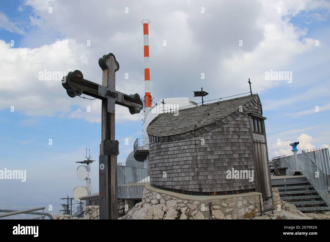 Germany, Bavaria, Bayrischzell, Wendelstein, summit, observatory, alps ...