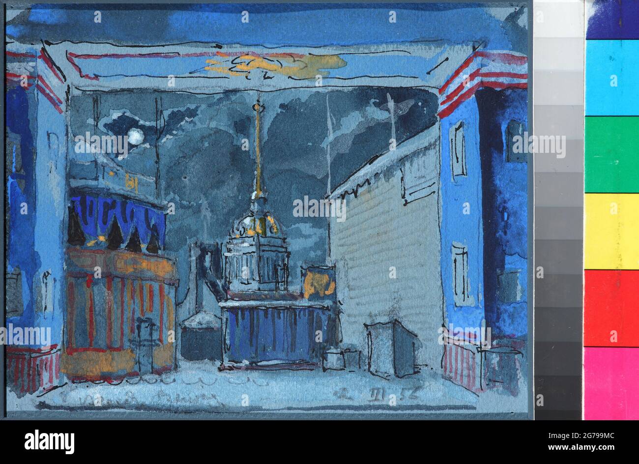 Stage design for the ballet "Petrushka" by I. Stravinsky. Museum ...