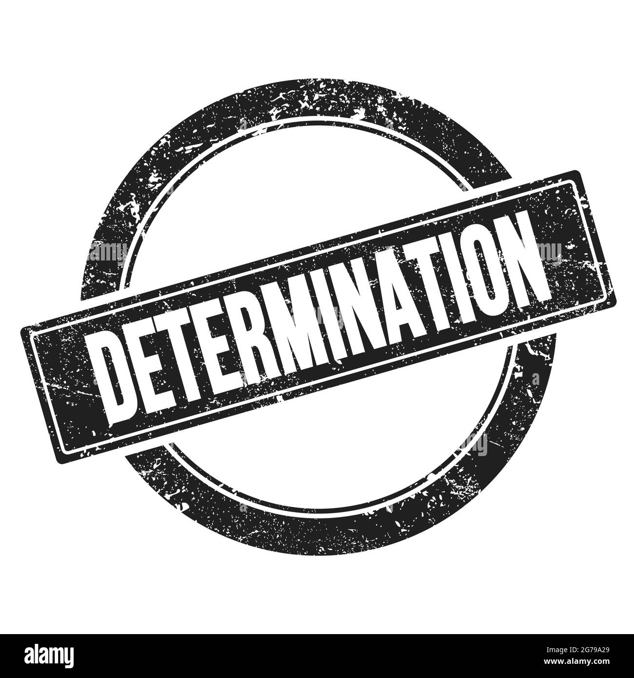 DETERMINATION text on black grungy round vintage stamp Stock Photo - Alamy