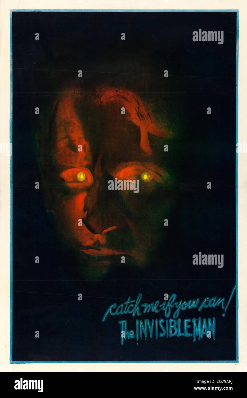 Movie poster "The Invisible Man" by James Whale. Museum: PRIVATE ...