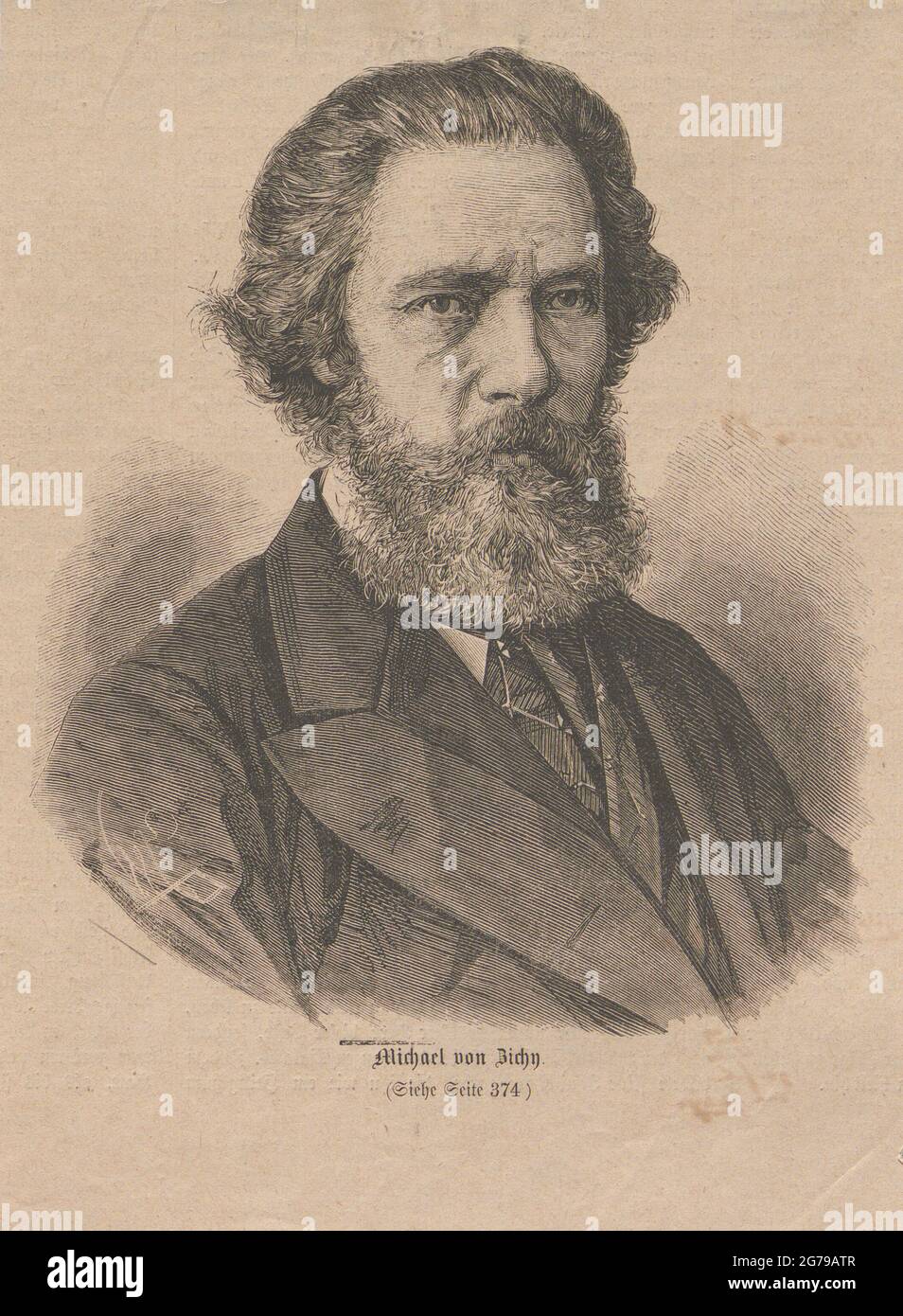 Portrait of the artist Mihály Zichy (1827-1906). Museum: PRIVATE ...