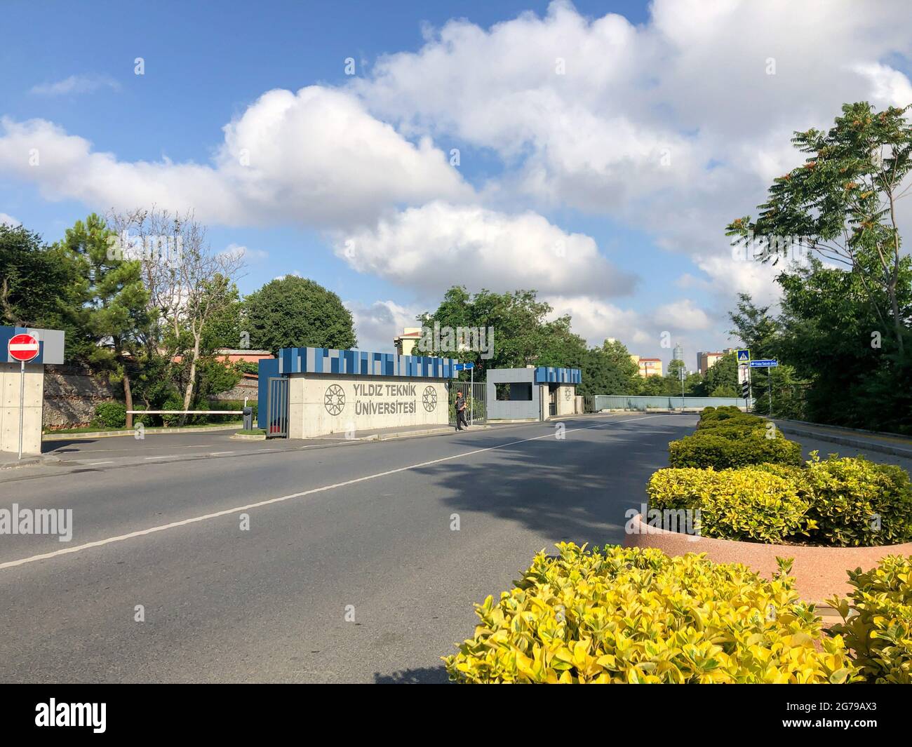 Istanbul, Turkey - July 9, 2021; Entrance of Yildiz Technical ...