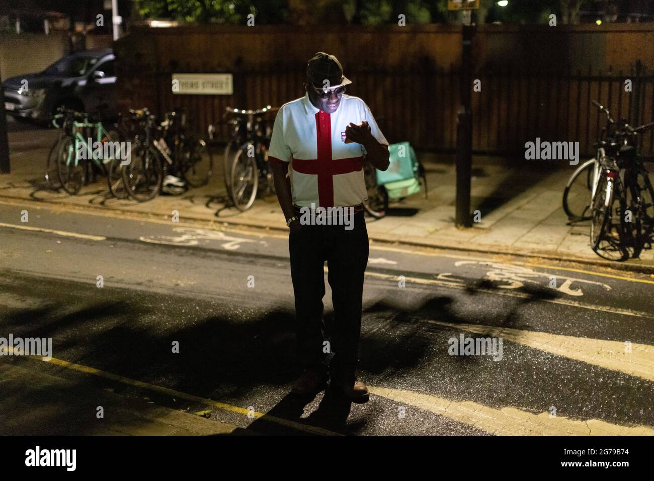 England football fans watching the EURO 2020 final between England v ...