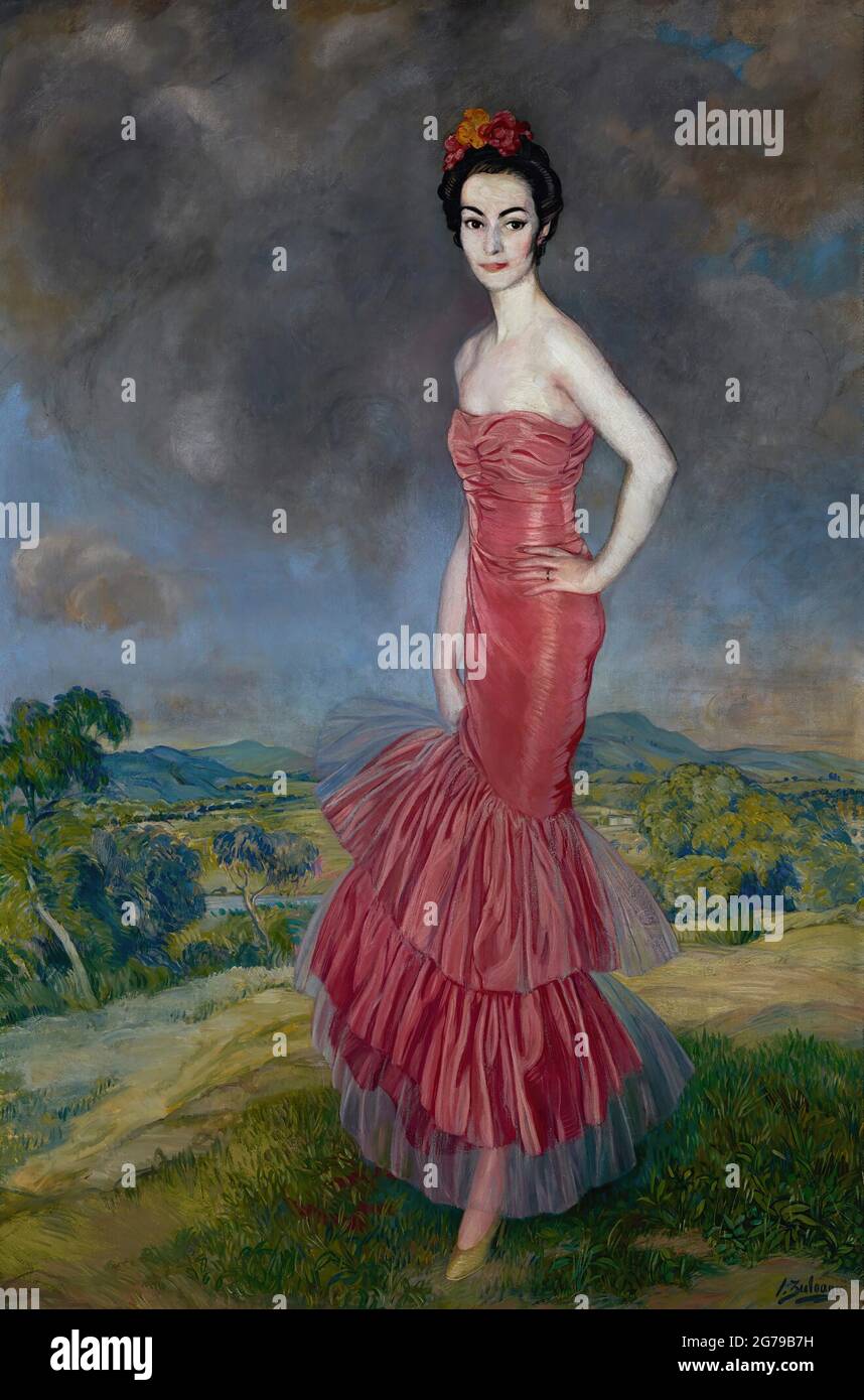 La Señora de Garay. Museum: PRIVATE COLLECTION. Author: Ignacio Zuloaga ...