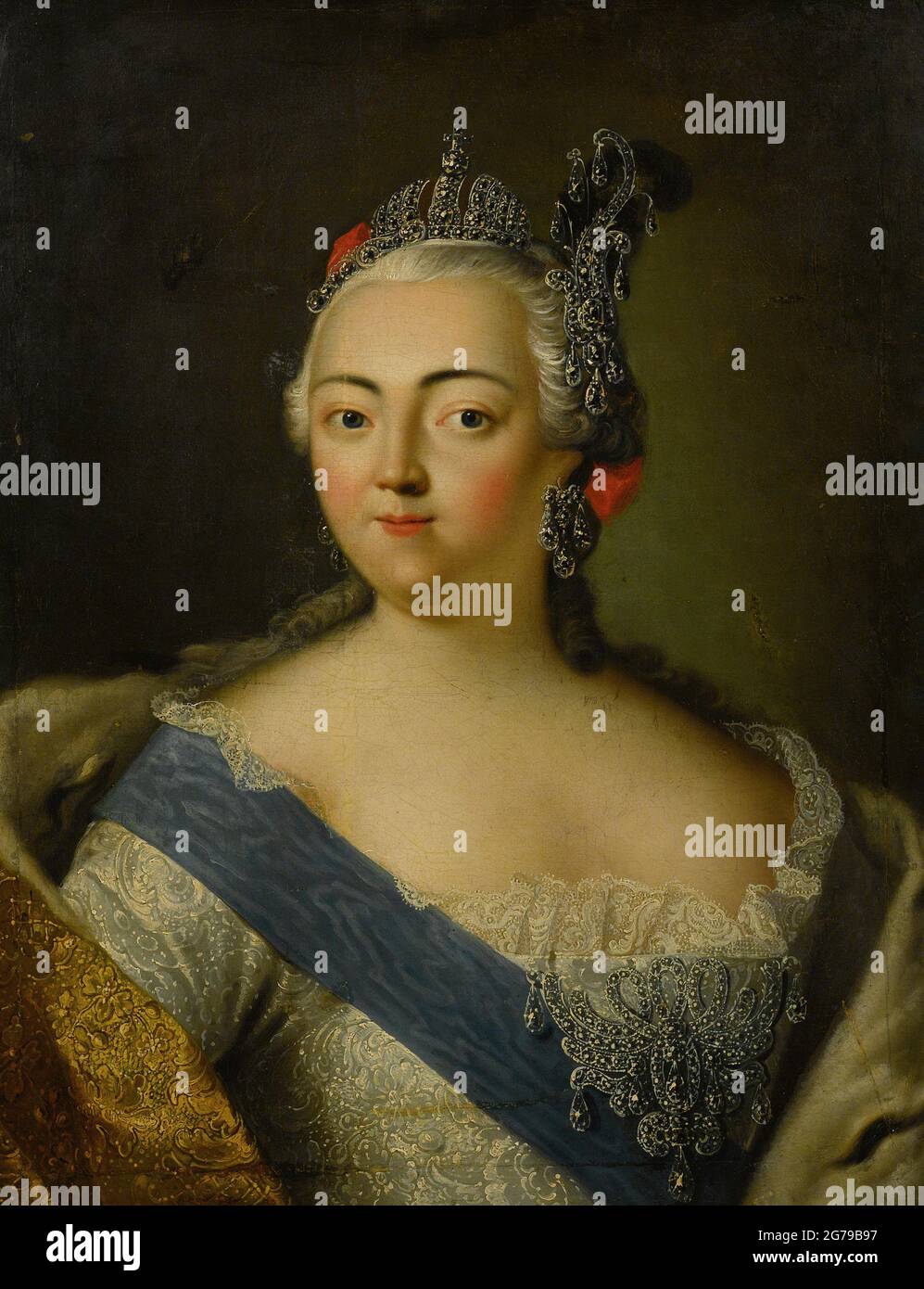 Portrait of Empress Elizabeth of Russia (1709-1762). Museum: PRIVATE ...