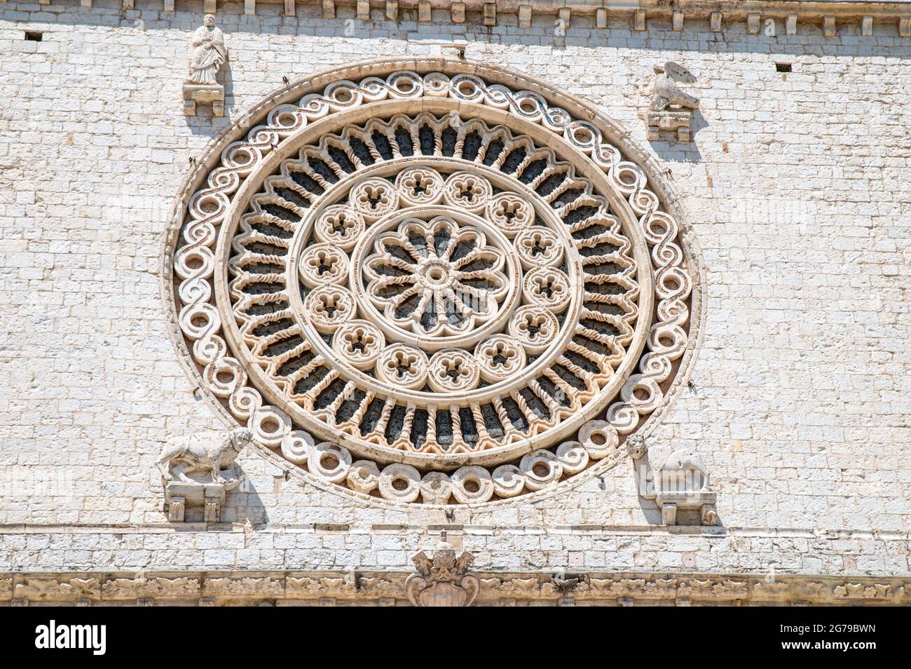 Rose window of the basilica of st francis hi-res stock photography and ...