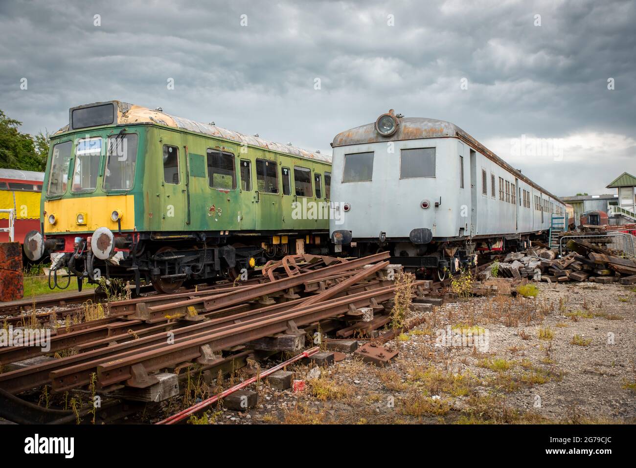 Abandoned Vintage Trains Stock Photo - Alamy