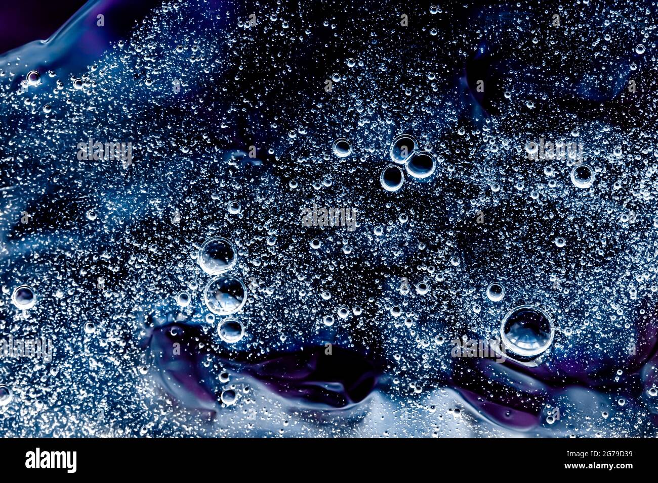 Abstract blue liquid background, paint splash, swirl pattern and water ...