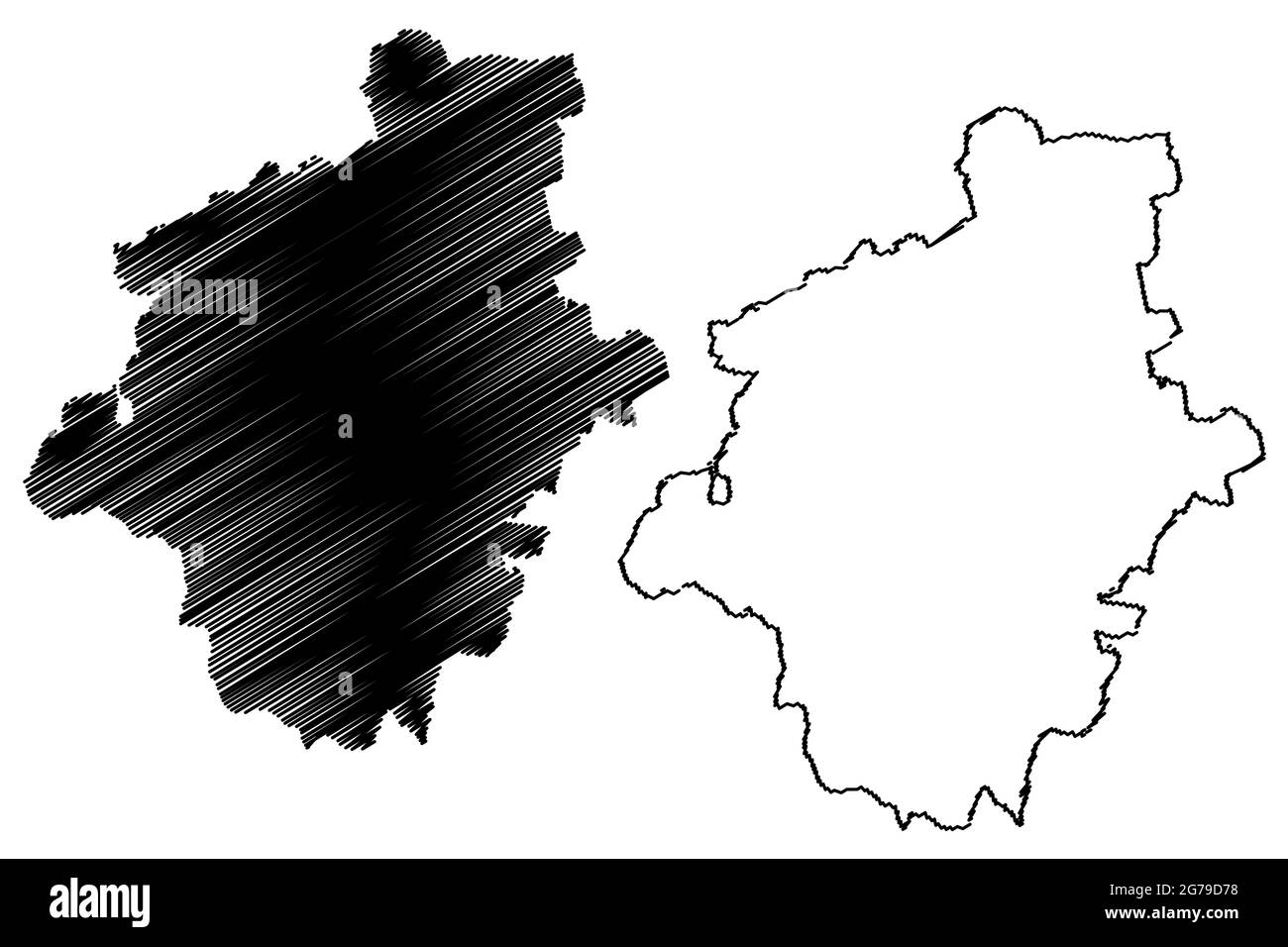 Gotha district (Federal Republic of Germany, rural district, Free State ...